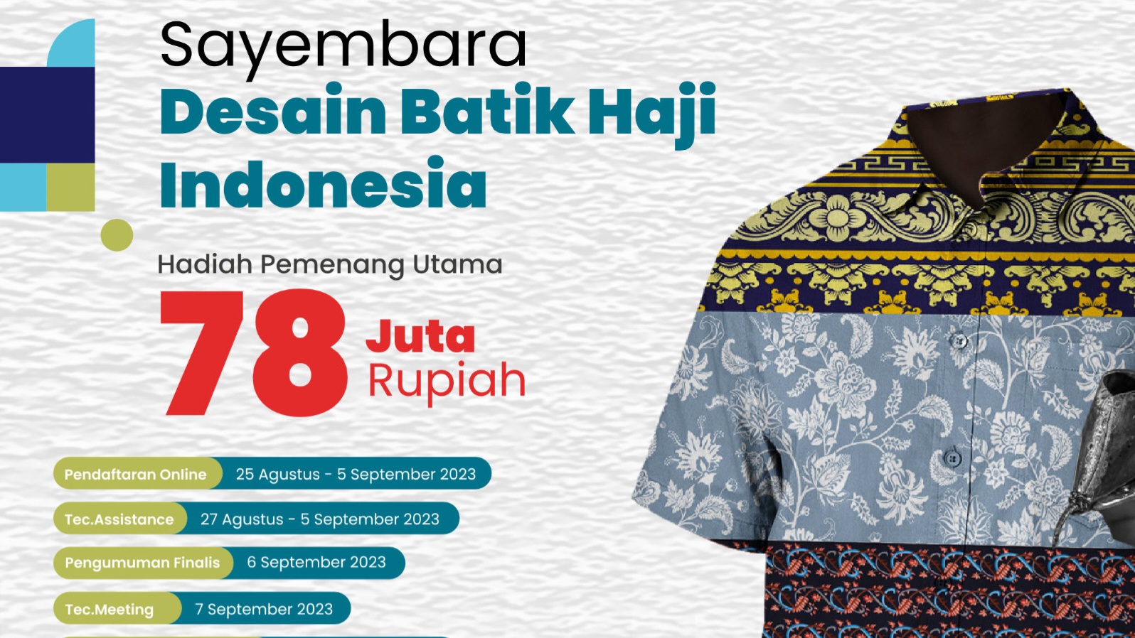 Desain Batik Haji 2024 Bakal Beda, Kemenag RI Buka Sayembara Desain Berhadiah Rp 78 Juta ...