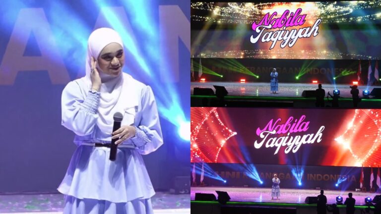 Indah Banget! Nabila Taqiyyah Tampil Memukau Bawakan Lagu Islami Diantara Lautan Peserta Milad ...