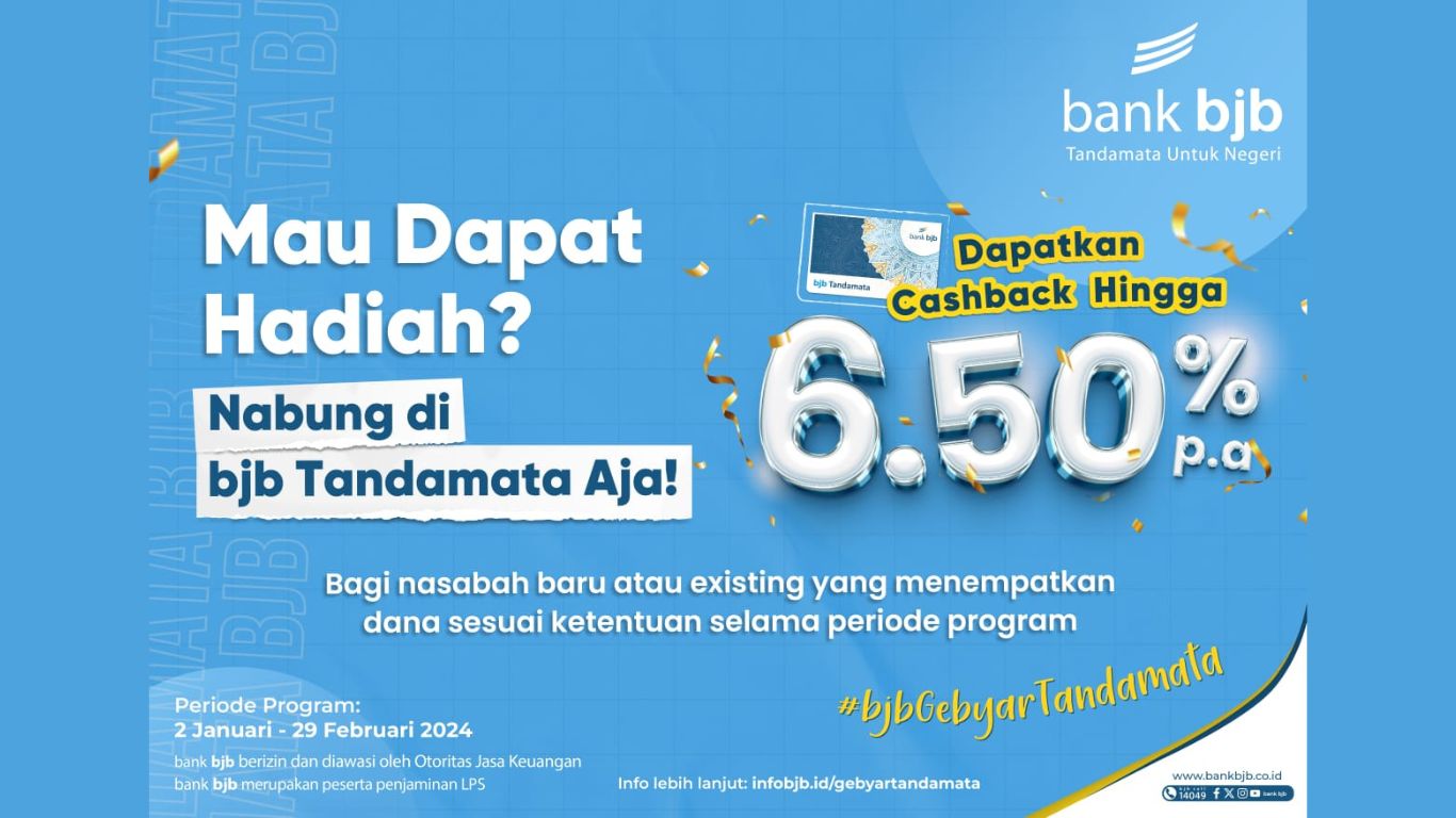 bank bjb Luncurkan Program Gebyar Tandamata, Bisa Dapat Cashback Hingga ...