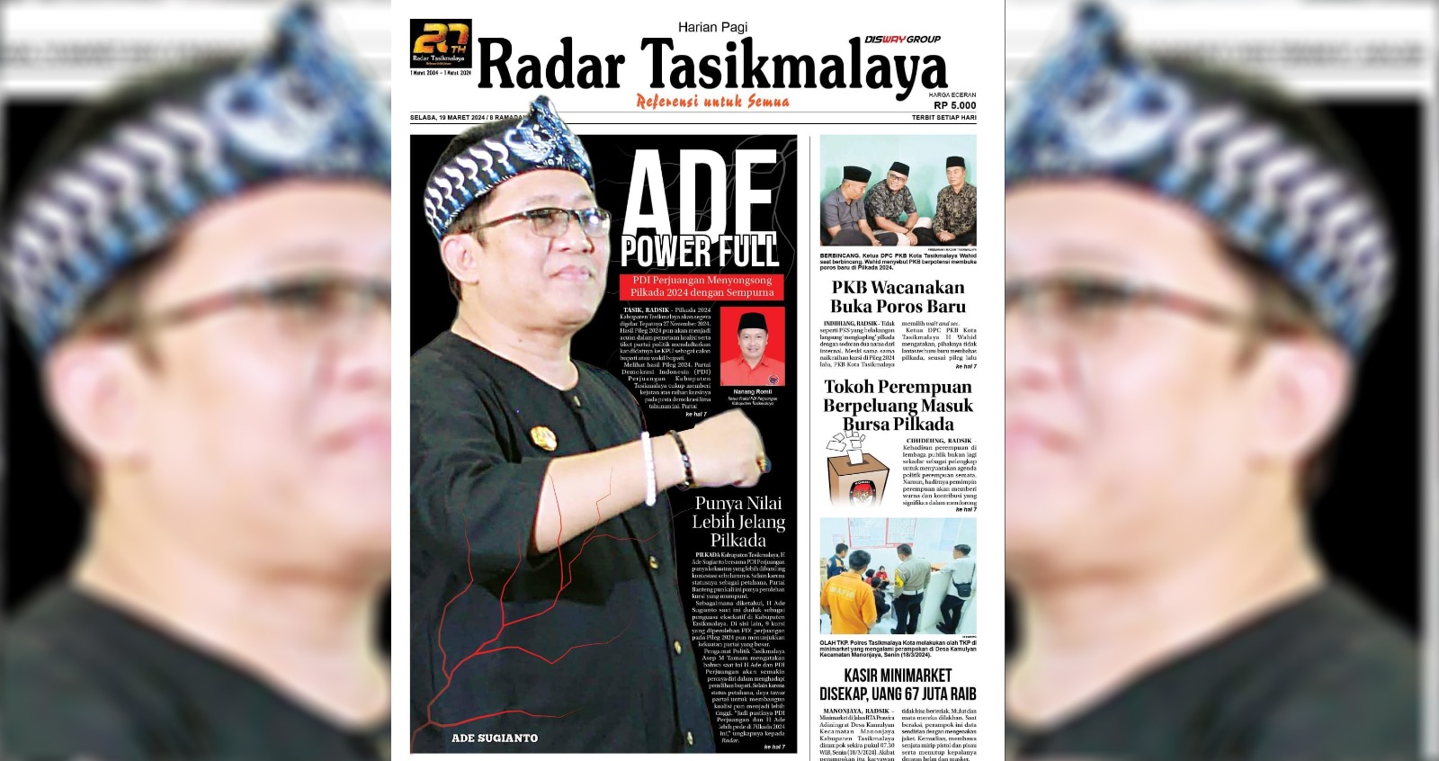 Ade Sugianto dan PDI Perjuangan Jadi Petahana yang Bakal Sulit Dilawan ...