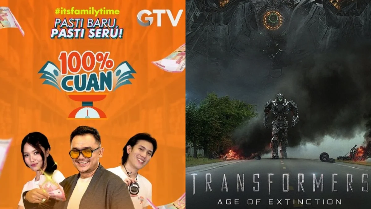 Jadwal GTV Jumat, 24 Januari 2025: 100% Cuan, Big Movies Platinum Argonuts dan Transformers: Age ...