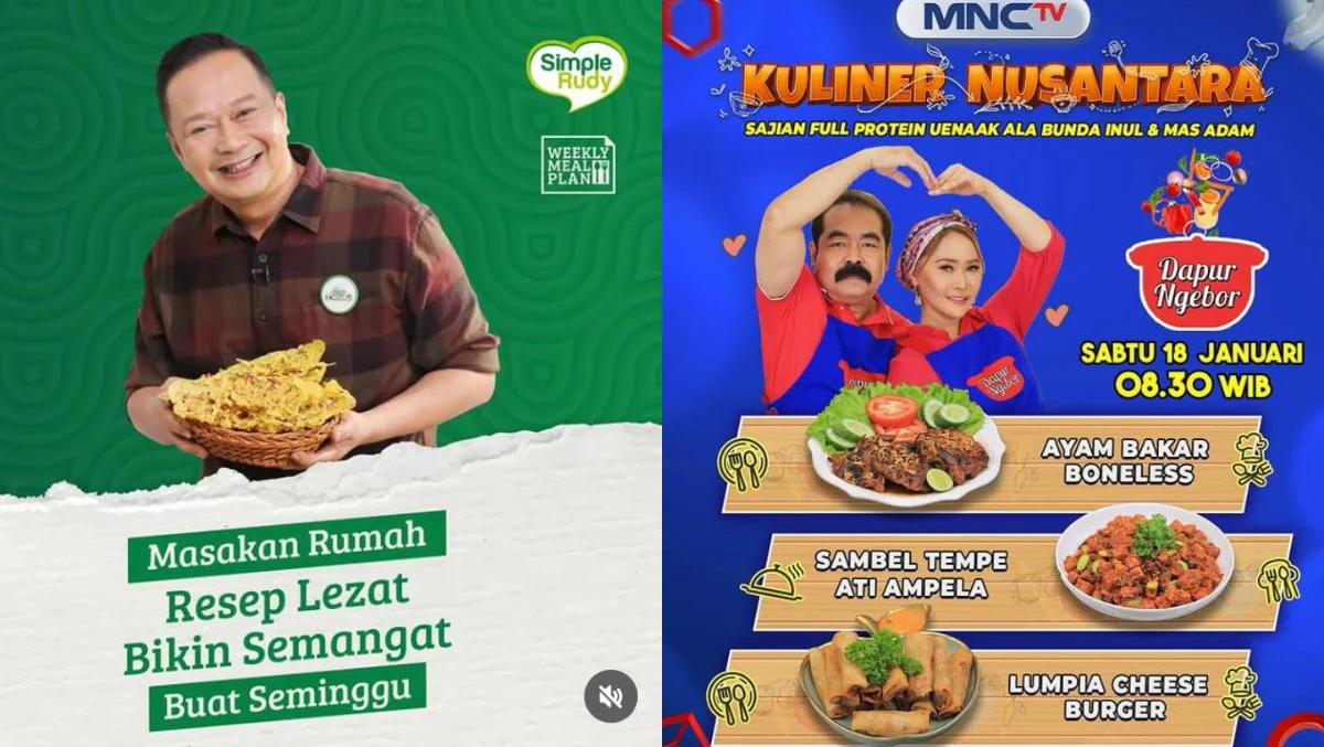 Jadwal Acara MNC TV Sabtu, 18 Januari 2025: Program Kuliner Dapur Ngebor dan Simple Rudy Hingga ...