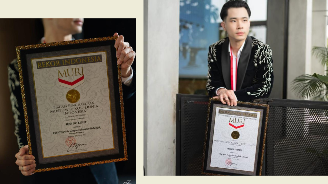 Jess No Limit Raih Rekor MURI, YouTuber Indonesia dengan Subscriber ...