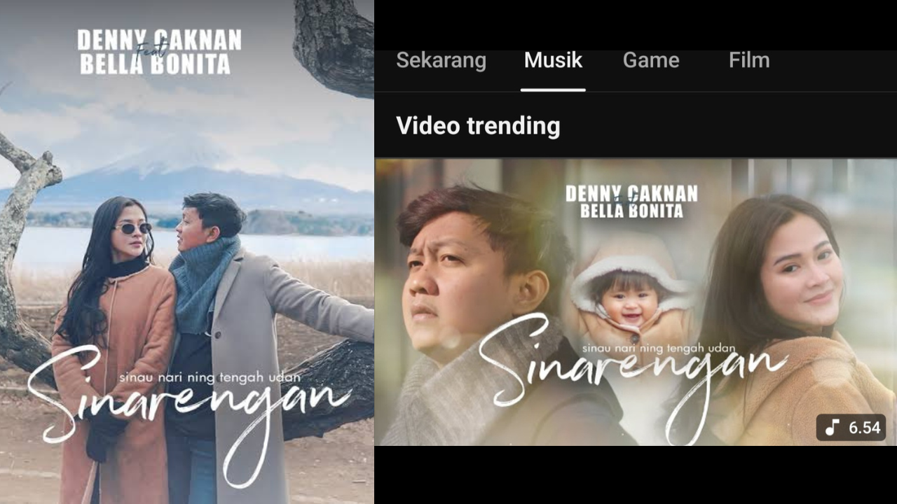 Pasangan Selebriti, Denny Caknan dan Bella Bonita Rilis Lagu Sinarengan, Trending Nomor 1 di ...