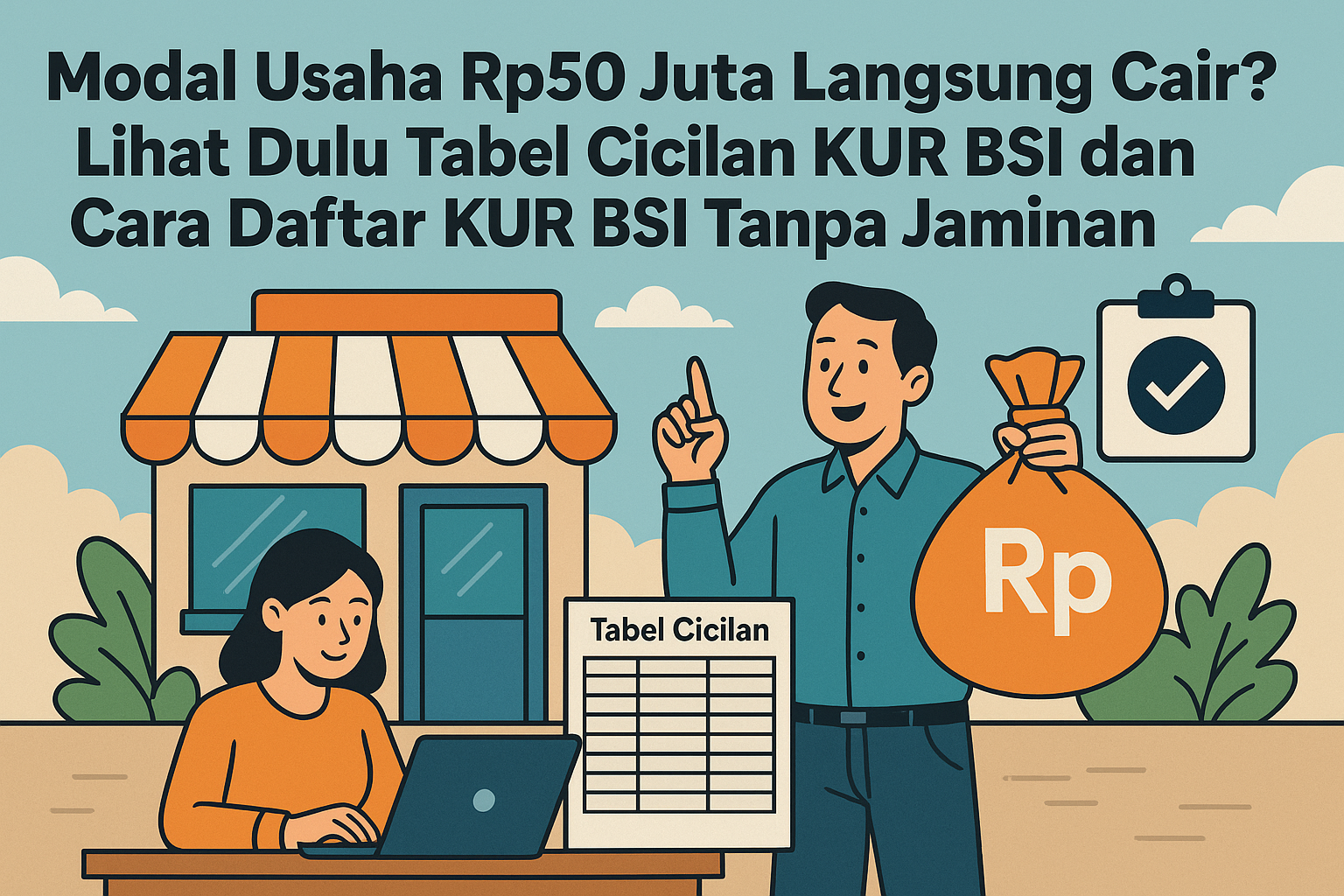 Modal Usaha Rp50 Juta Langsung Cair? Lihat Dulu Tabel Cicilan KUR BSI dan Cara Daftar KUR BSI ...